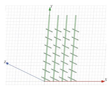 The 4 Yagiuda Antenna Array Model Each Antenna Has 7 Elements