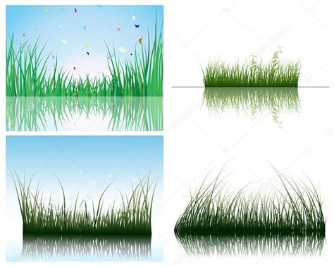 Grass On Water — Stock Vector © Angelp 3633761