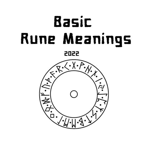 Basic Rune Meanings A Keyword Quick Sheet For Reading Runes