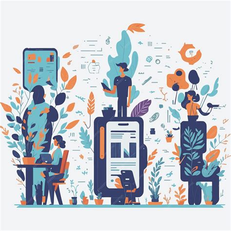 Conjunto de ilustraciones de autodesarrollo y gestión personajes de ...