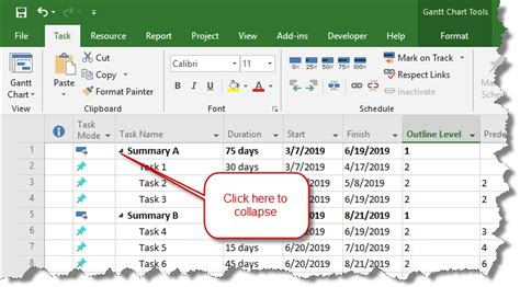 Summary Tasks And Project WBS Microsoft Project Tips