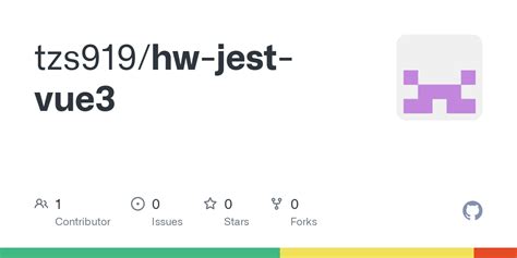 Github Tzs919hw Jest Vue3