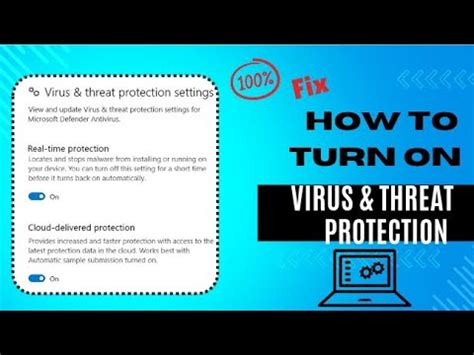 How To Turn On Off Virus Threat Protection Setting Fix YouTube