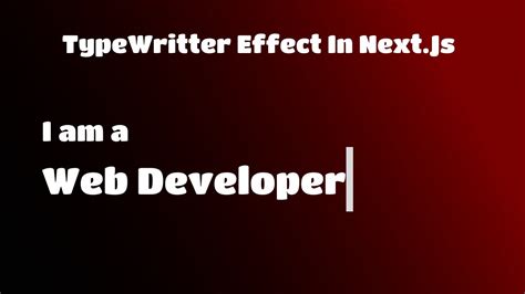 Create Nextjs Type Writter Animation Beginners Friendly Nextjs