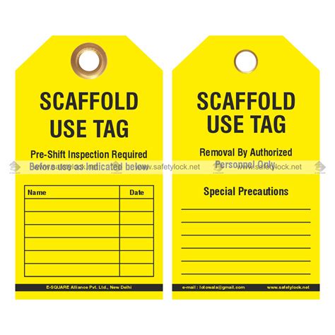 Yellow Color Scaffolding Tags Customised Scaffolding Tags Yellow Color Scaffolding Tags Customised Scaffolding Tags