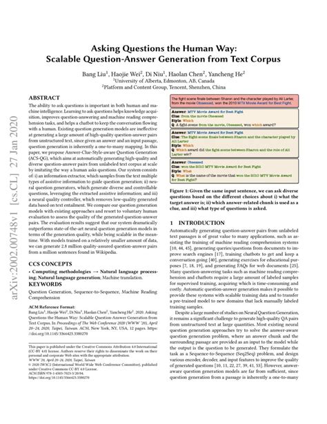 asking questions the human way scalable question answer generation
