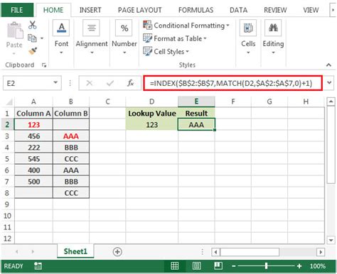 How To Use INDEX And MATCH Function To Lookup Values In Excel