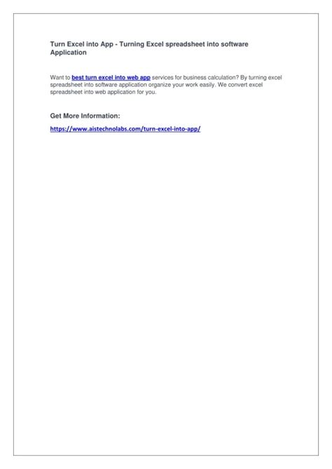Ppt Turn Excel Into App Turning Excel Spreadsheet Into Software