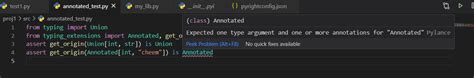 Cannot Use Annotated Without Generic Parameters Issue Microsoft Pyright GitHub