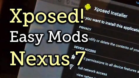 Install The Xposed Framework For Easy Instant SoftModding Nexus 7 Tablet How To YouTube