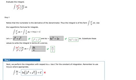 Solved Evaluate The Integral 6x 2x Dx X X² Step 1