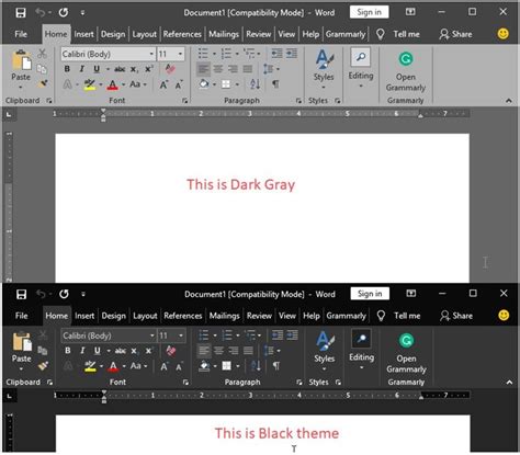 Как включить Microsoft Office Word Dark Theme [Решено]