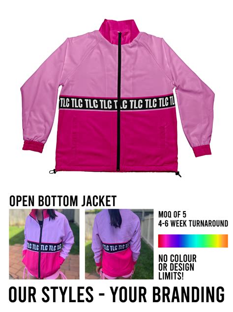 Sublimation Jacket Relaxed Fit Open Bottom Tlc Spirit Wear