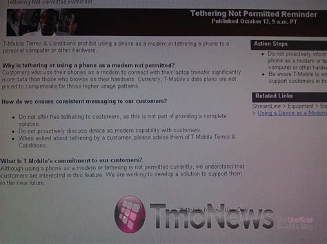 T Mobile Says Tethering Not Permitted Will Support In The Near Future TmoNews