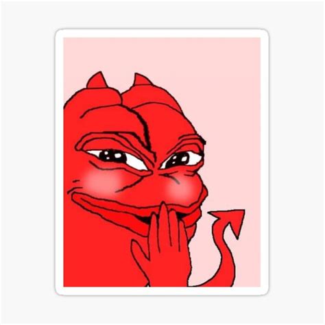Devilish Pepe Sticker By Kscullington Redbubble