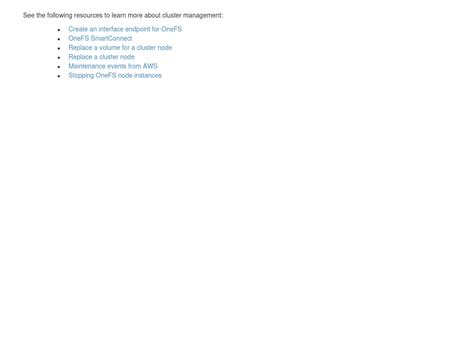 More Cluster Management Dell Powerscale For Aws Deployment Guide With Terraform Dell