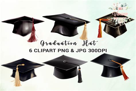 Graduation Hat Watercolor Clipart Graphic By Venime · Creative Fabrica