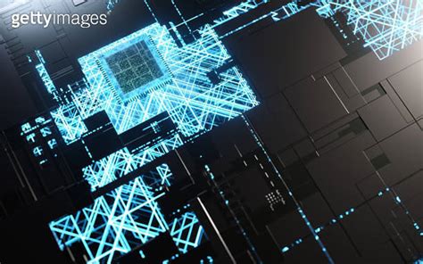 3d Rendering Abstraction Computer Processor Technology Backgroundbig Data Concept Processor