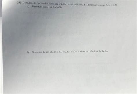 solved 18] consider a buffer solution consisting of 2 5m