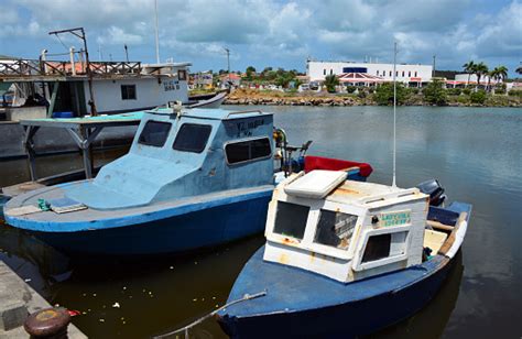 세인트 존스 항구 작은 보트와 앤티가 바부다 전시 및 문화 센터 세인트 존스 앤티가 섬 0명에 대한 스톡 사진 및 기타 이미지 Istock