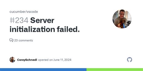 server initialization failed · issue 234 · cucumber vscode · github