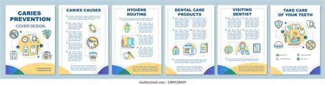 Caries Prevention Brochure Template Layout Dental Stock Vector Royalty