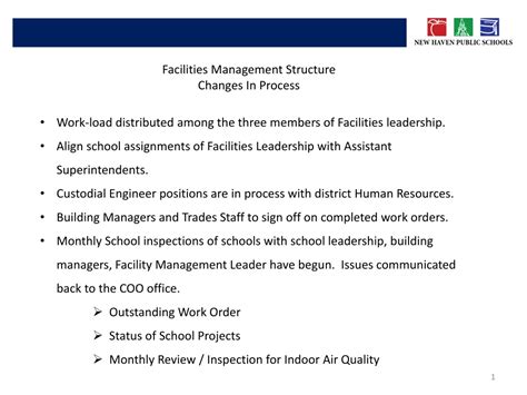 ppt facilities management restructuring and maintenance optimization