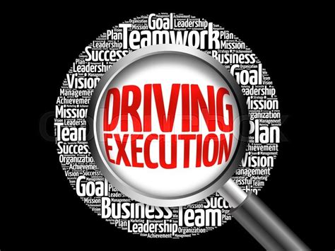 Driving Execution Word Cloud With Stock Image Colourbox