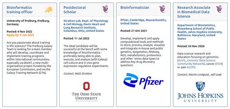 galactic career center link to the bioinformatics training officer