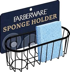 Farberware Sponge Holder For Kitchen Sink—brushed Metal