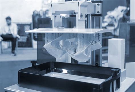 Printed Models On 3d Printer Close Up Objects Printed On Photopolymer