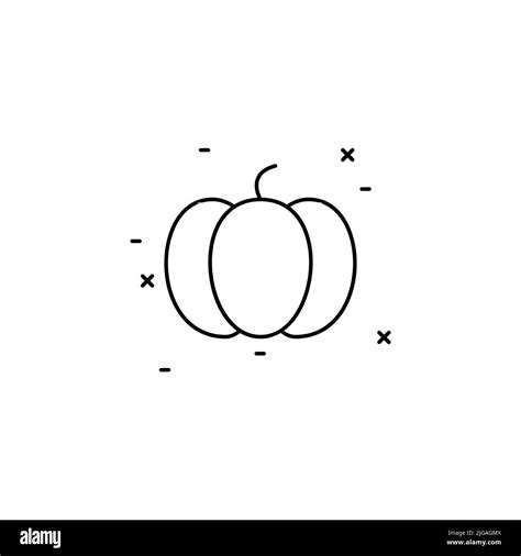 Pumpkin Icon Simple Thin Line Outline Of Agriculture Icons For Ui And Ux Website Or Mobile