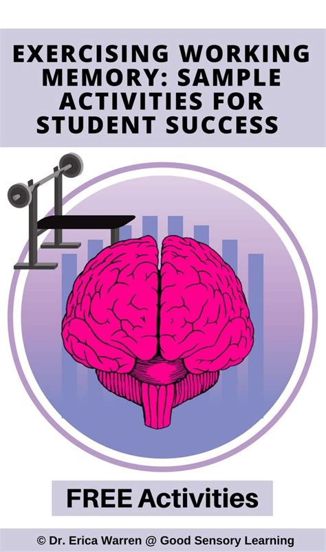 Exercising Working Memory Sample Activities For Babe Success Classroom Freebies Working