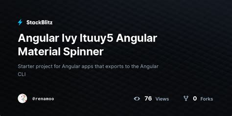 Angular Ivy Ituuy5 Angular Material Spinner Stackblitz