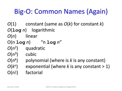 CSE373 Data Structures And Algorithms Lecture 3 Asymptotic Analysis