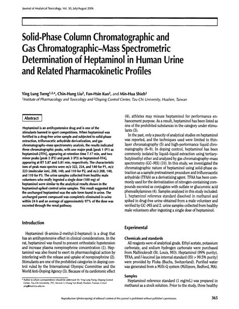 Pdf Solid Phase Column Chromatographic And Gas Chromatographic Mass
