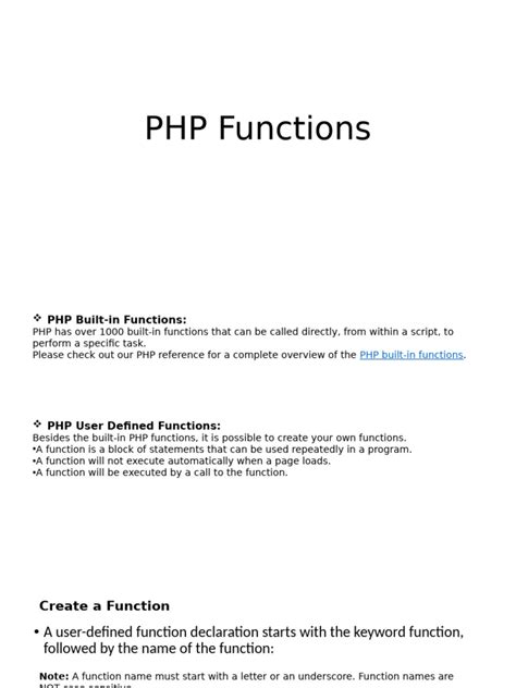 Php Functions Pdf
