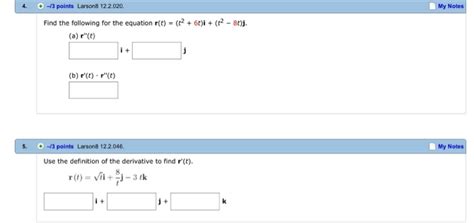 Solved Find The Following For The Equation R T T T I Chegg Com