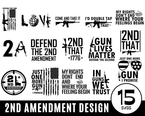 2nd Amendment Svg Bundle Second Amendment Svg Gun Rights Svg 2nd