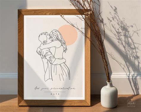 Dessin Au Trait Personnalisé Dessin Au Trait Minimaliste Dessin Au Trait à Partir Dune Photo