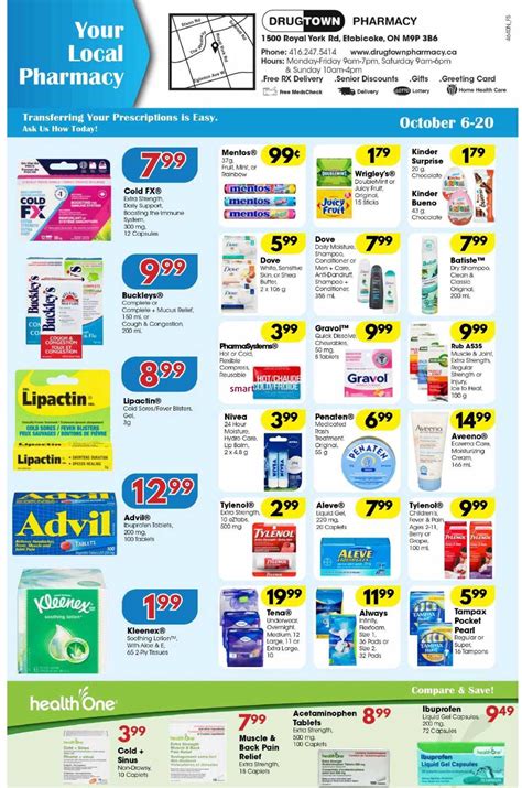 Drug Town Pharmacy Flyer October 6 To 20