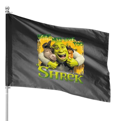 Sexy Shrek Shrek Meme Face Shrek Wazowski Classic House Flags Sold By
