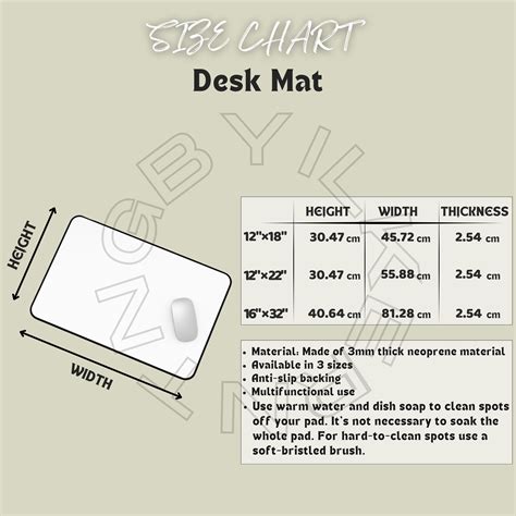 Desk Mat Size Chart Desk Mat Mockup Size Chart Desk Mat Sizing Printify Pod Print On