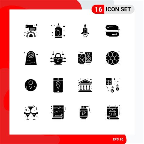 Set Of 16 Vector Solid Glyphs On Grid For Scary Halloween Character Marketing Dead Woman Network