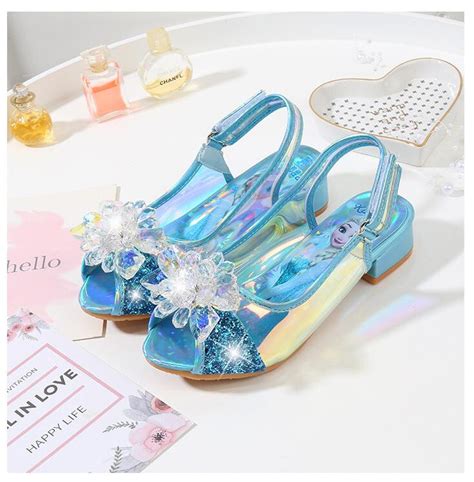 Badu Bg Обувки за парти за момичета Сандали на принцеса Кожени блестящи кристали Възел Детски