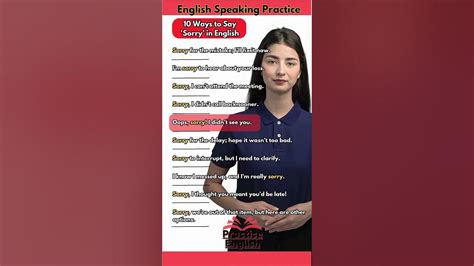 Practice Speaking Sorry Here Are 10 Ways To Say Sorry In English Master