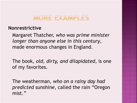 Ppt Commas With Restrictive And Nonrestrictive Elements Powerpoint