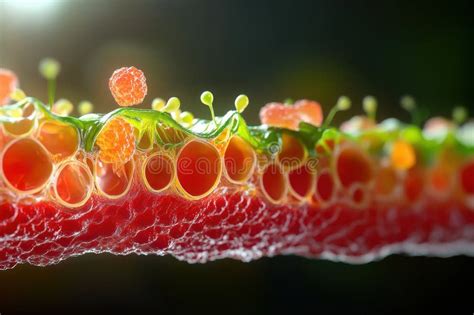 Detailed Cellular View Of Plant Xylem And Phloem Structures Showcasing
