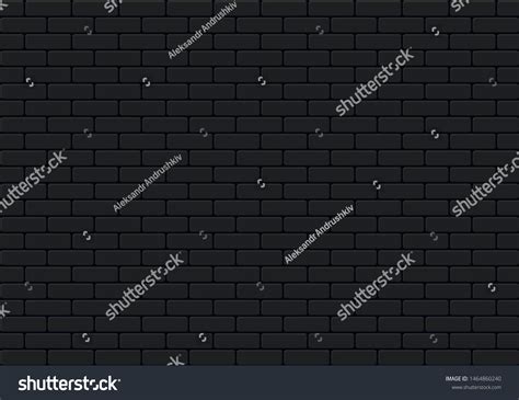 Black Brick Wall Seamless Texture Realistic Stock Vector Royalty Free