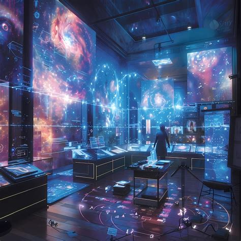 Premium Photo Futuristic Command Center With Advanced Digital Interfaces